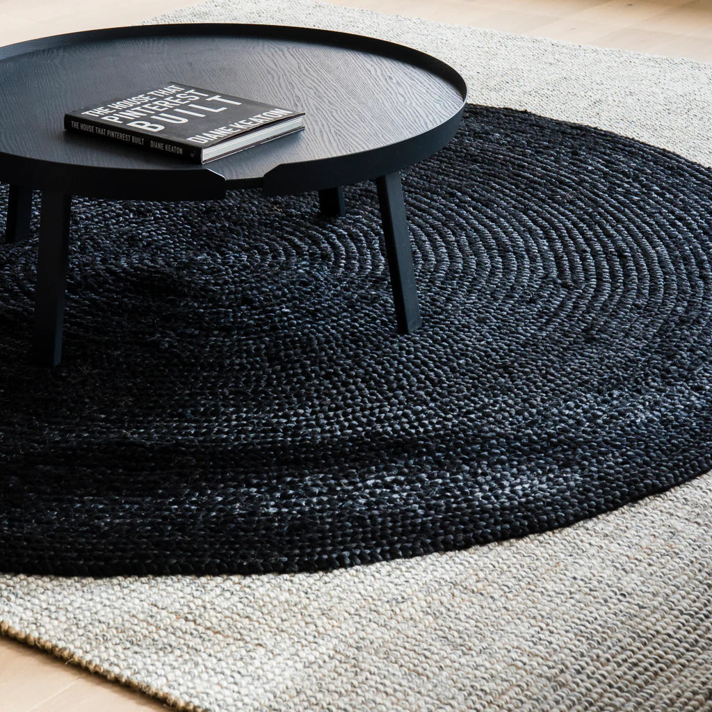 Black Braided Jute Round Rug Jarvis Jarvis Home