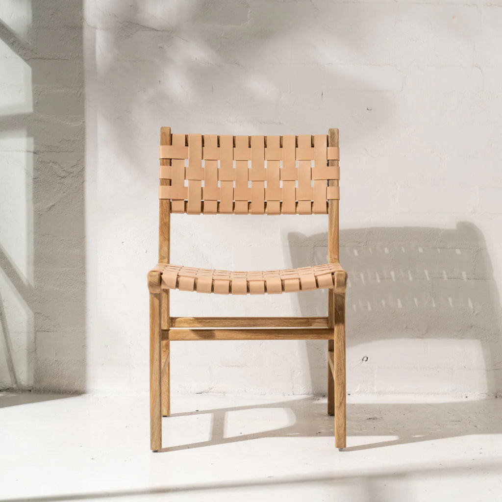 Luka Leather & Teak Chair Natural – Jarvis + Jarvis Home