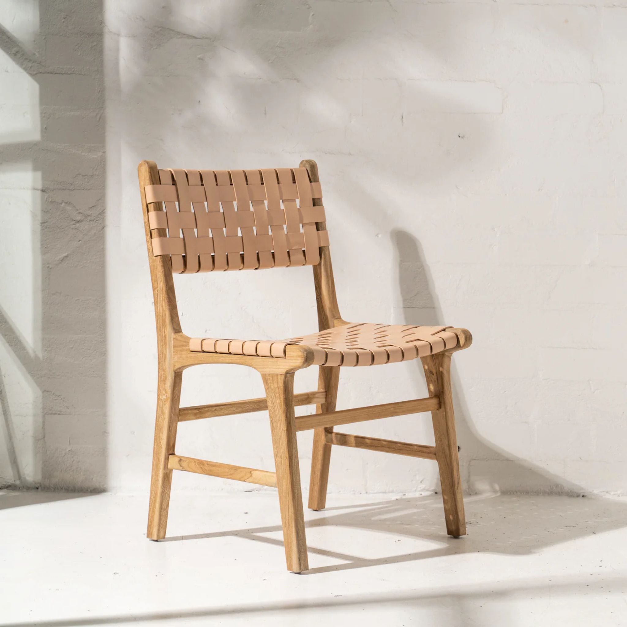 Luka Leather & Teak Chair Natural – Jarvis + Jarvis Home