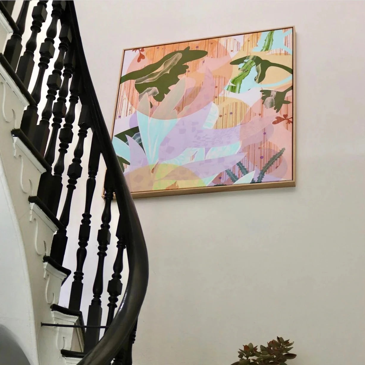 Pastel Eclipse (oak boxed frame) by Sarah Leslie – Jarvis + Jarvis Home