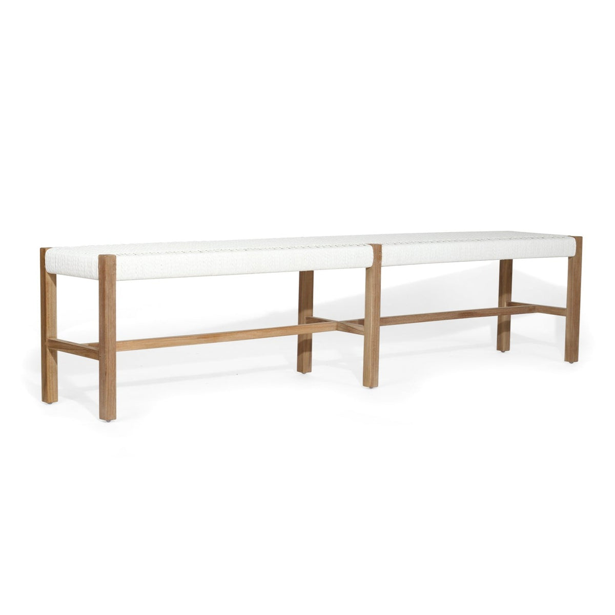 Saba Woven Bench - White Close Weave – Jarvis + Jarvis Home