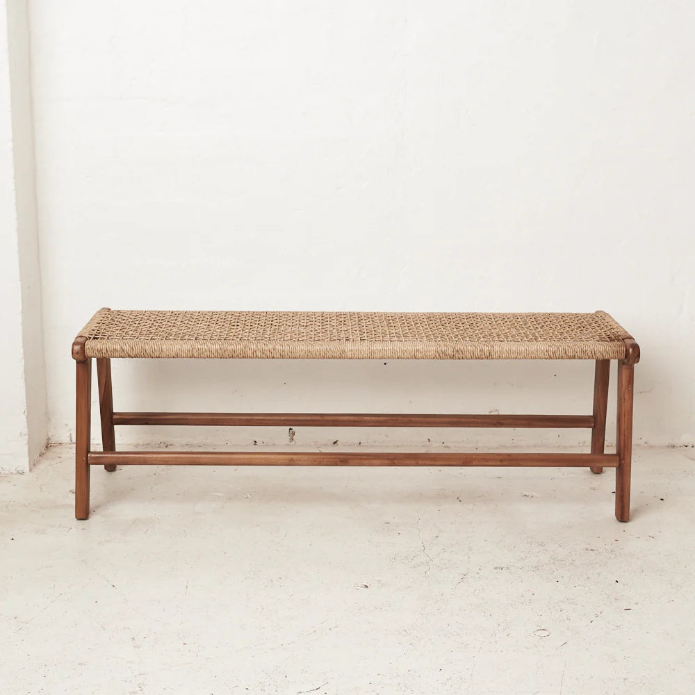 Ayda Woven Outdoor Bench – Jarvis + Jarvis Home