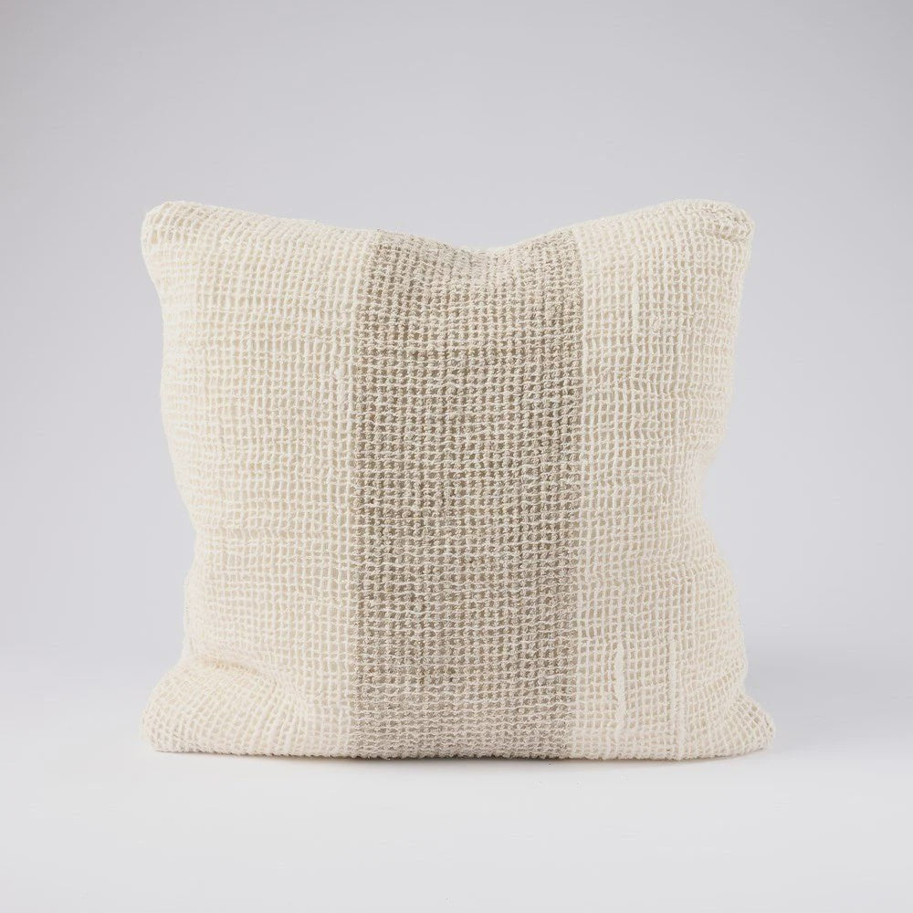 Eadie Coco Linen Cushion - White/Natural – Jarvis + Jarvis Home